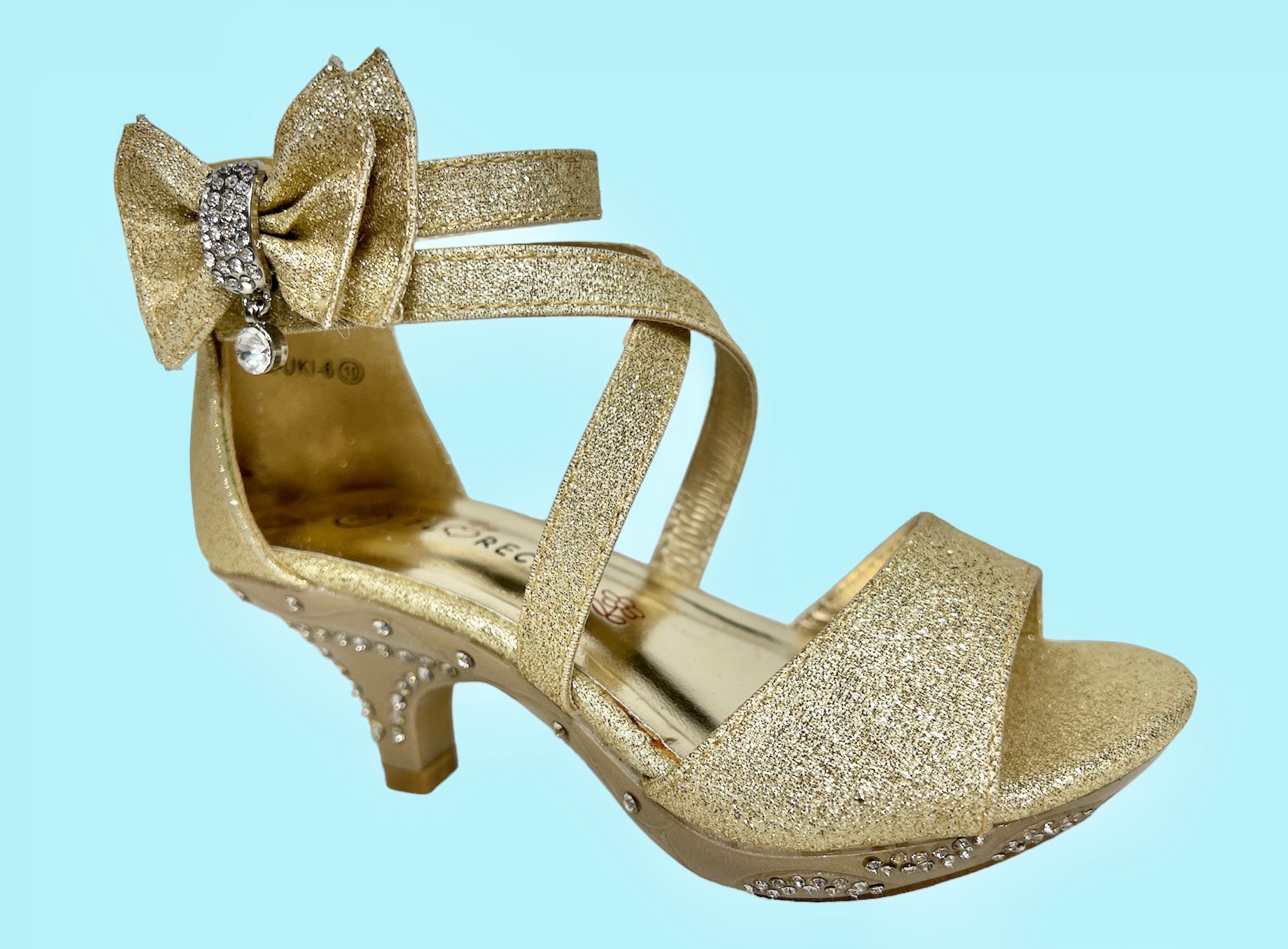 Little Girls High Heel Shoes Kids High Heels Childrens High Heels Gold ...