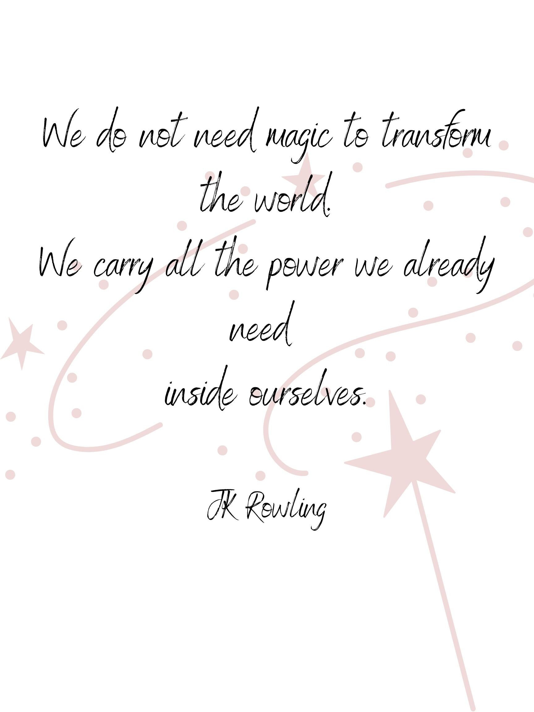 JK Rowling Quote, Digital Wall Art, Instant Download, Motivational ...
