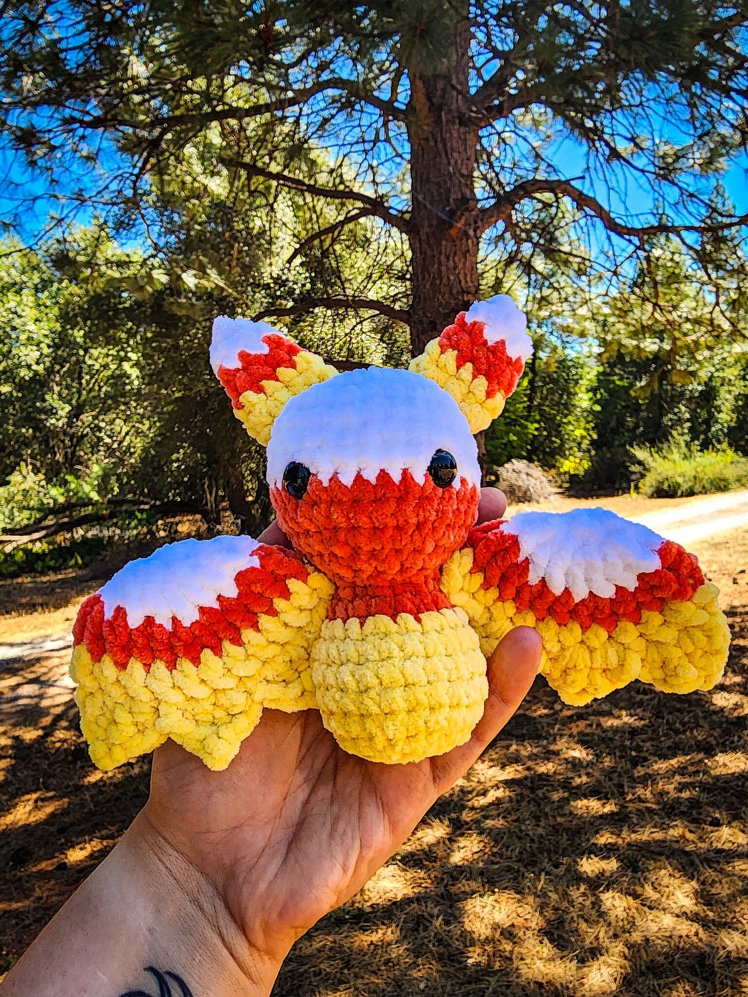 Candy Corn Bat Crochet Stuffed Animal Amigurumi Cute Spooky - Etsy