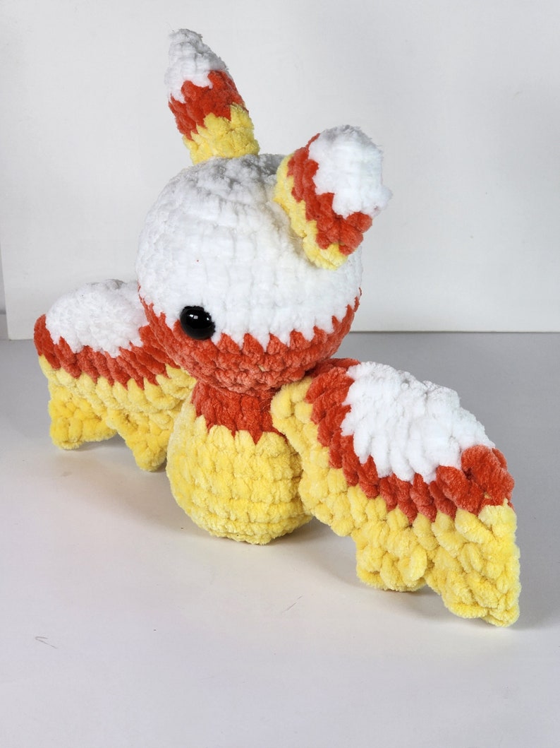 Candy Corn Bat Crochet Pattern for Amigurumi Stuffed Animal Halloween ...