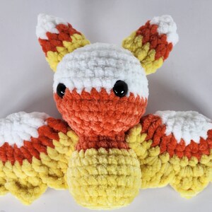 Candy Corn Bat Crochet Pattern for Amigurumi Stuffed Animal Halloween ...
