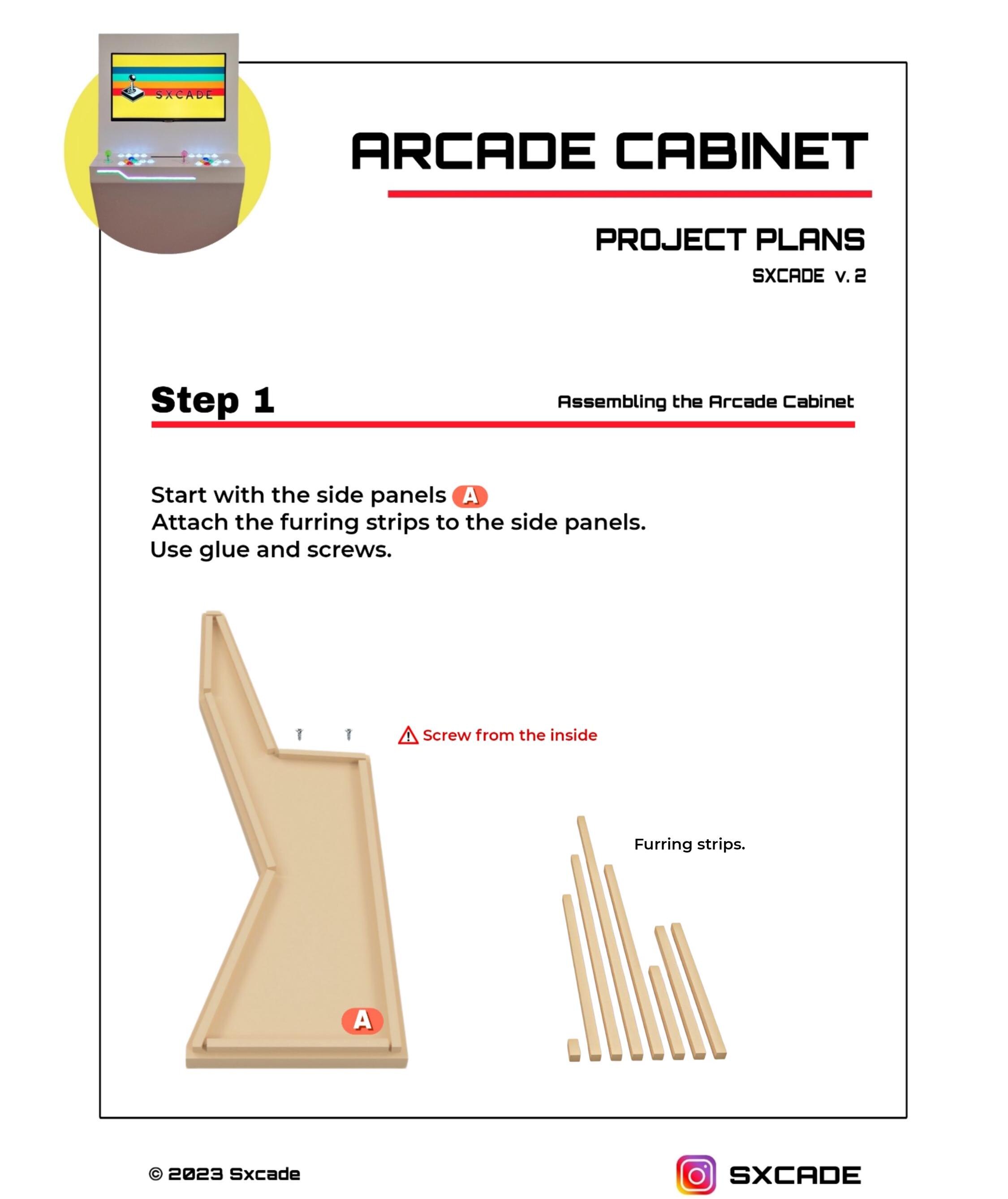 Planos Digitales De Mueble Arcade Arcade Cabinet Project Plans SXCADE ...