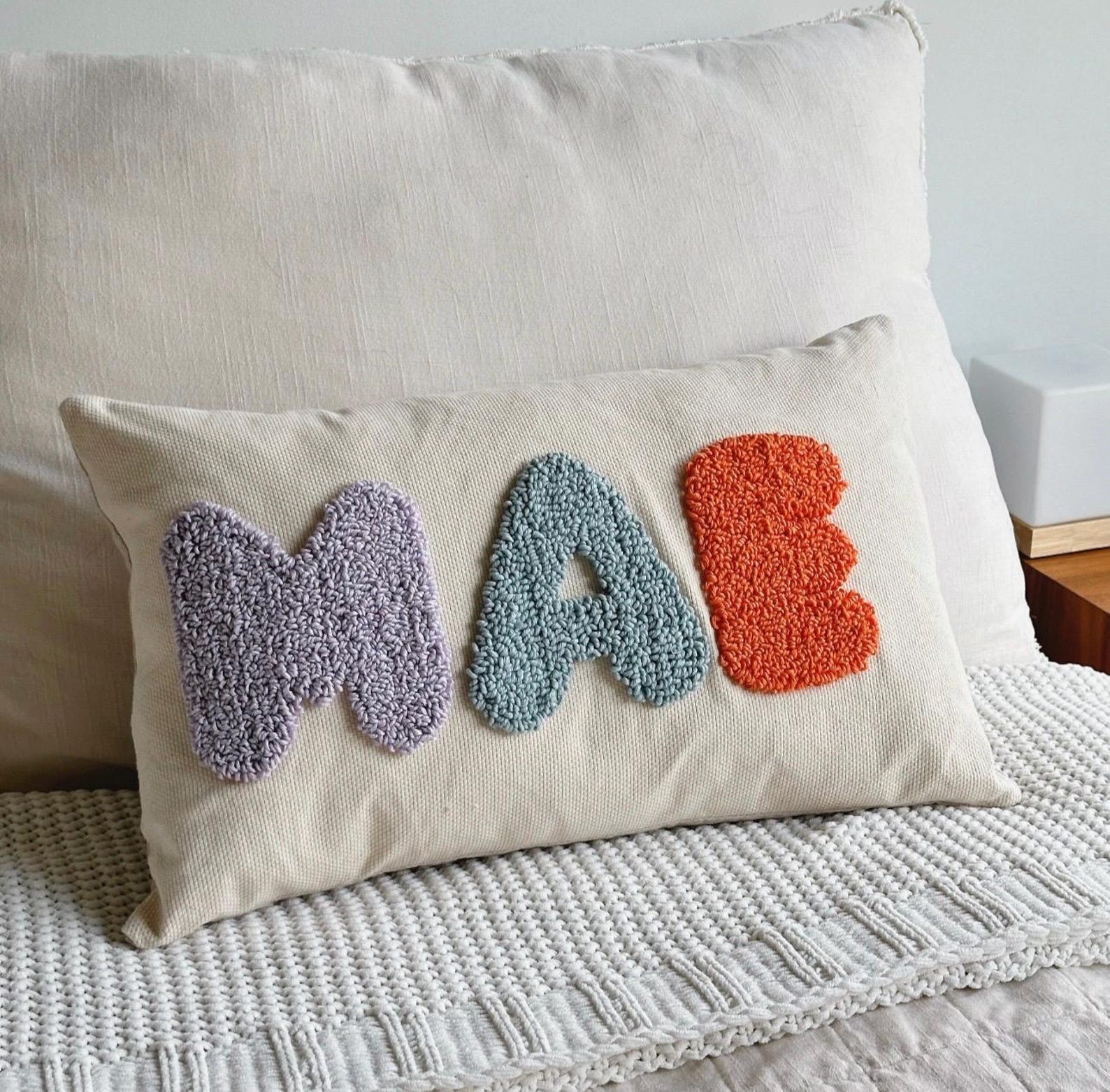 Customized Punch Needle Pillows - Etsy