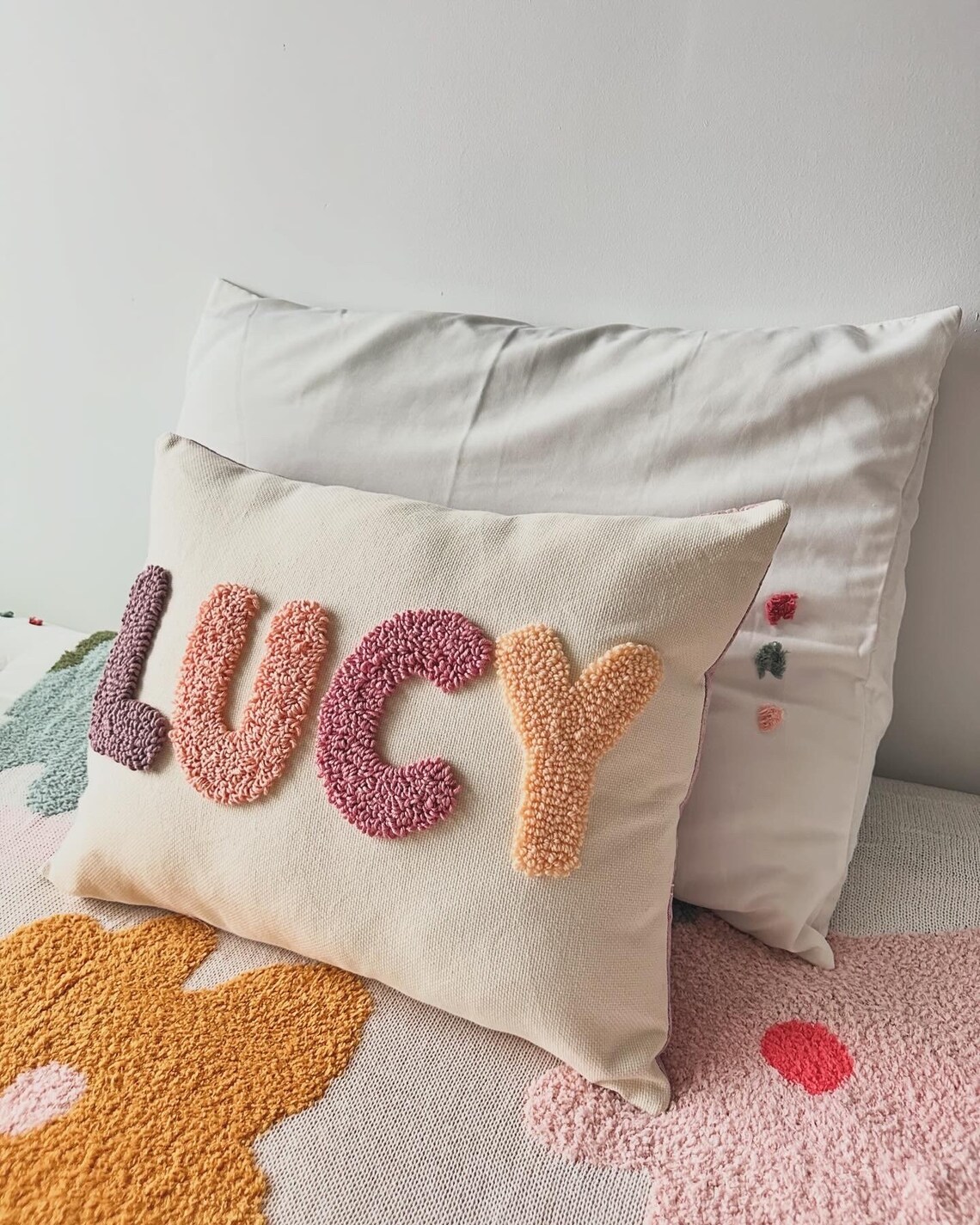 Customized Punch Needle Pillows - Etsy