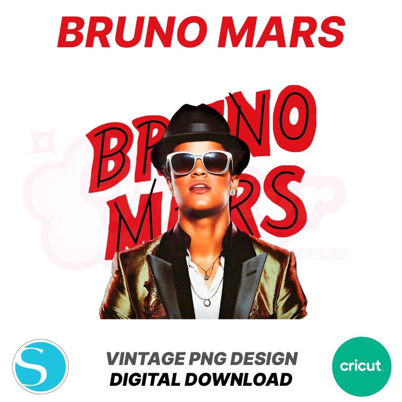 Vintage Bruno Mars PNG Digital Download, File PNG Digital Design Cricut ...