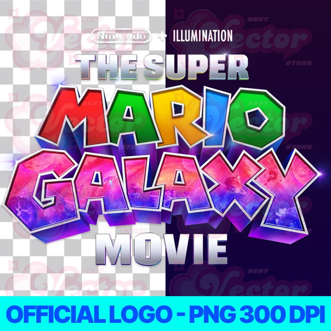 Super Mario Galaxy Movie Official Logo, PNG, Digital File - Etsy