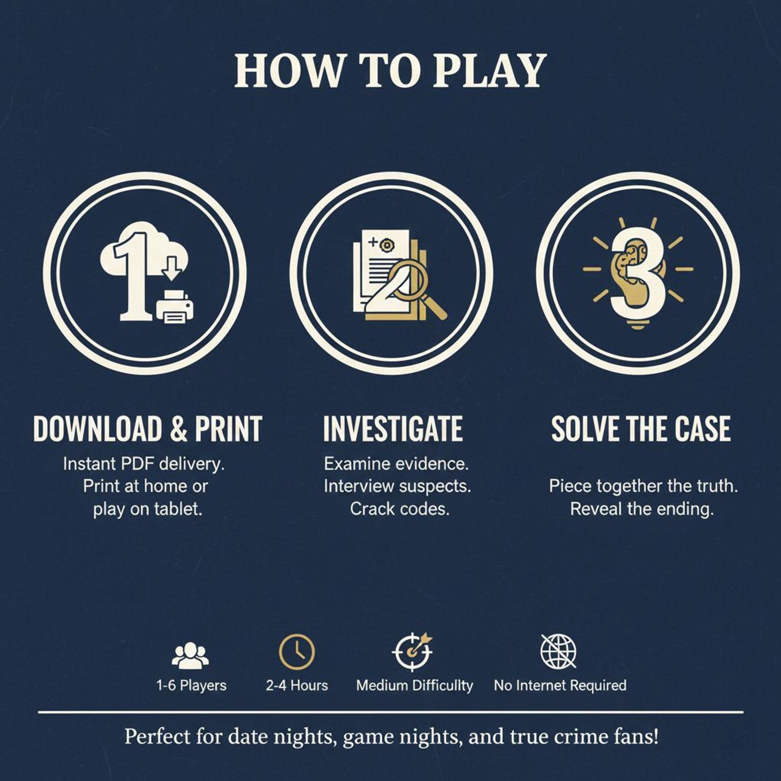 Juego de misterio de asesinato imprimible Archivo de caso de detective ...