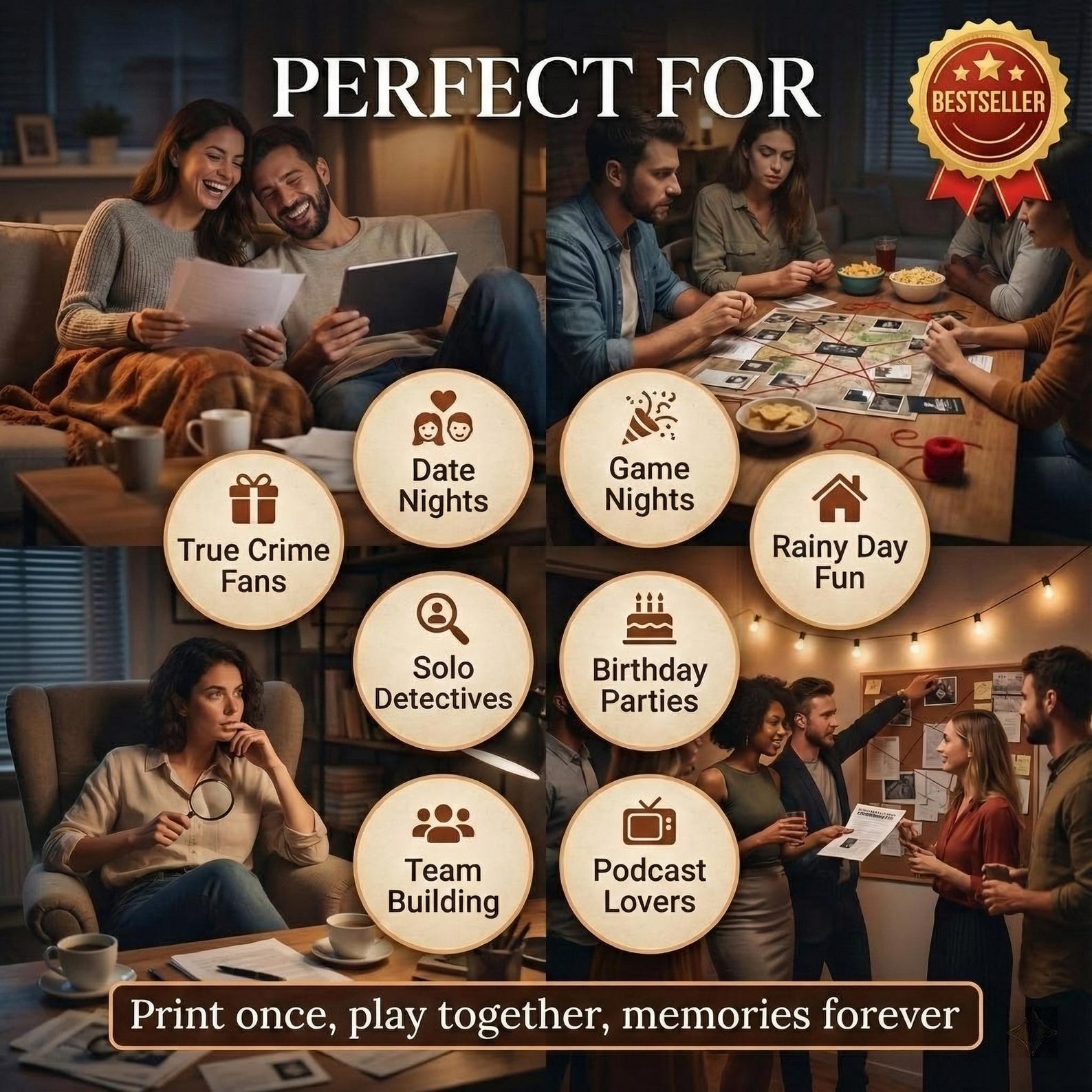 Juego de misterio de asesinato imprimible Archivo de caso de detective ...
