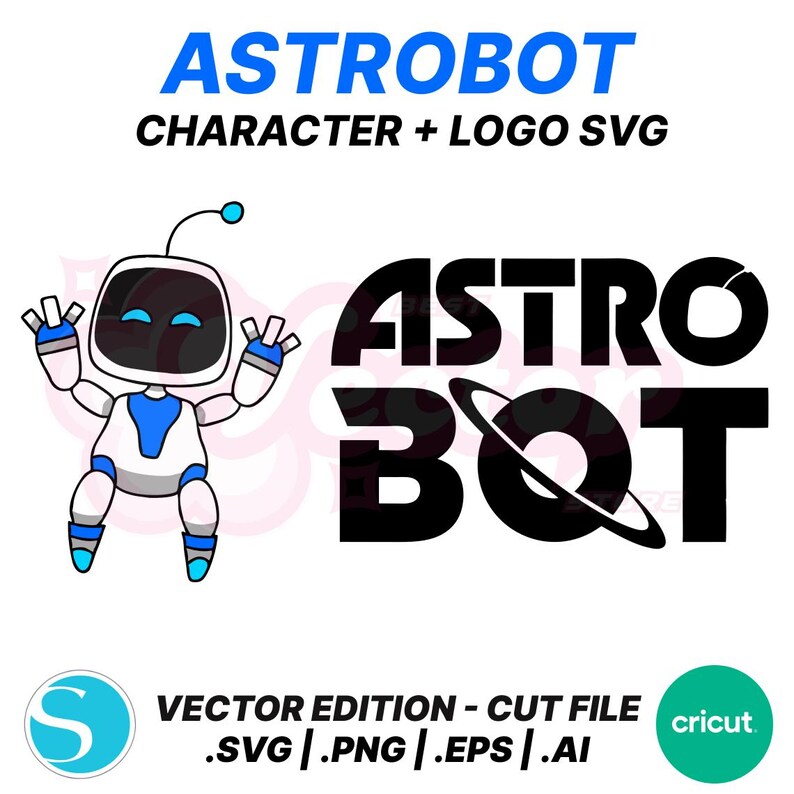 Layered Astro Bot SVG | Astro Bot Logo PNG | Gaming Robot Clipart ...