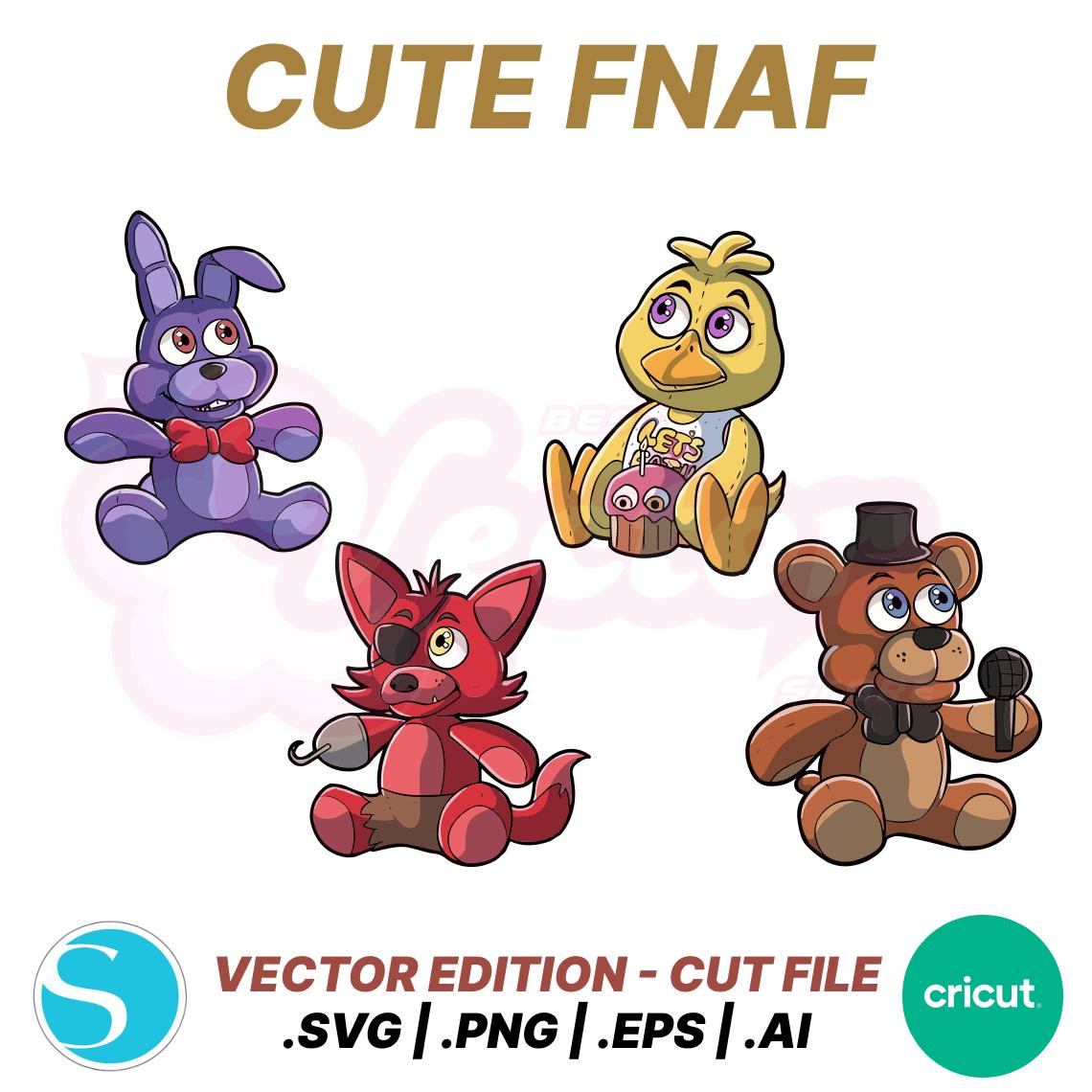 Cute FNAF Clipart Bundle: SVG, PNG, Vector Designs (digital Download ...