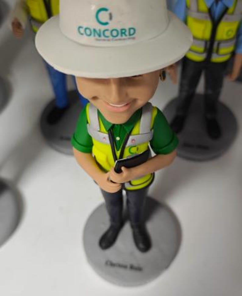 Custom 3D Engineer Bobblehead Statue: Personalized Polymer Clay ...