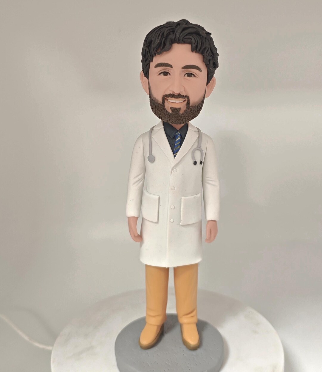 Custom Doctor/professor Bobblehead: Personalized Polymer Clay Figurine ...