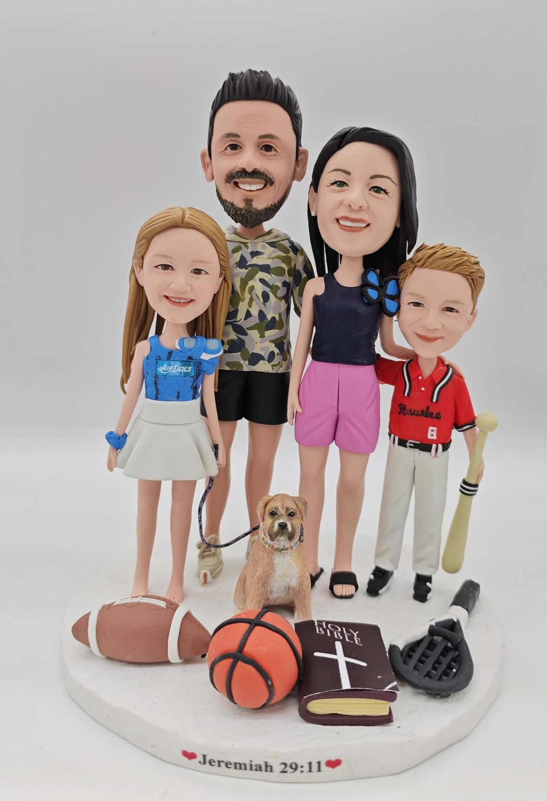 Custom Family Bobblehead Sculpture: Personalized Clay Wedding ...