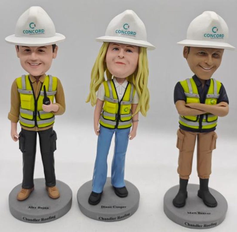 Custom 3D Engineer Bobblehead Statue: Personalized Polymer Clay ...