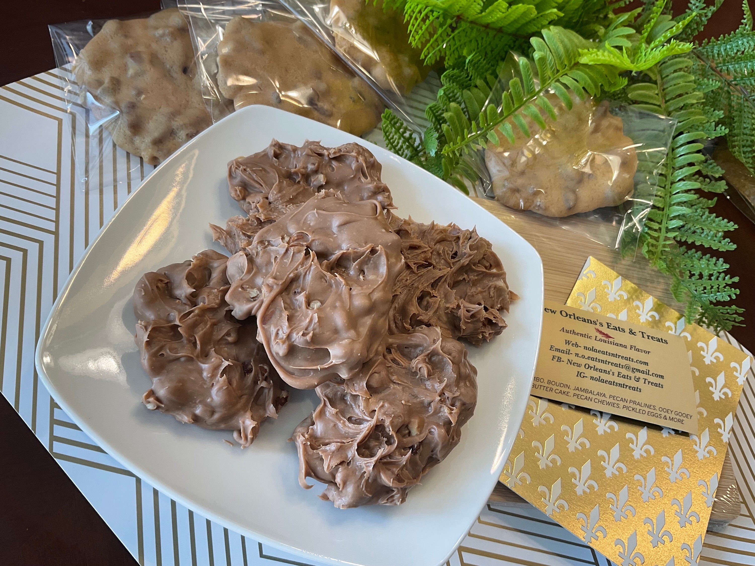 Chocolate Creamy Pecan Pralines, NOLA Candy, New Orleans Signature ...