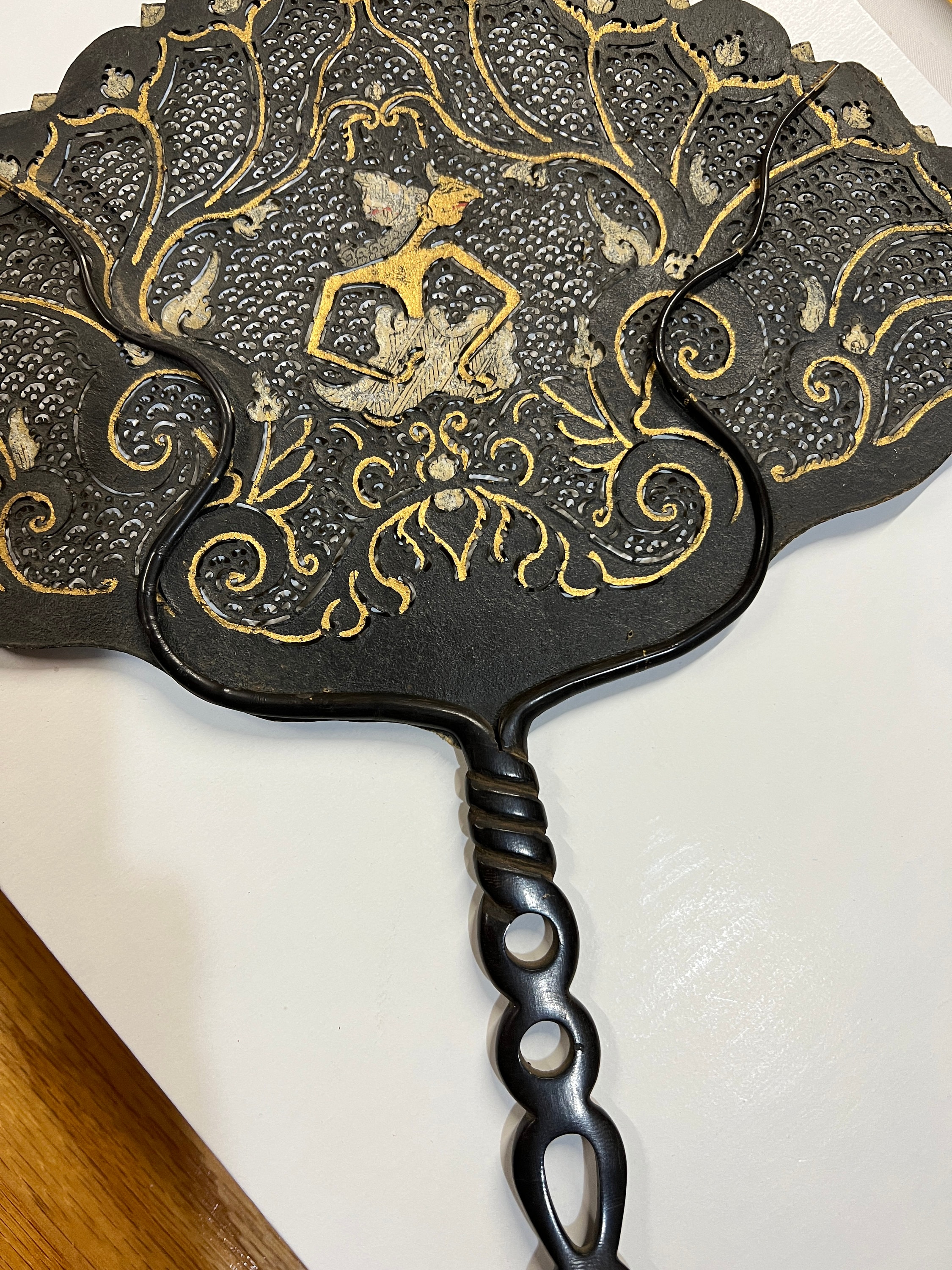 Antique Indonesia Fixed Hand Fan - Etsy