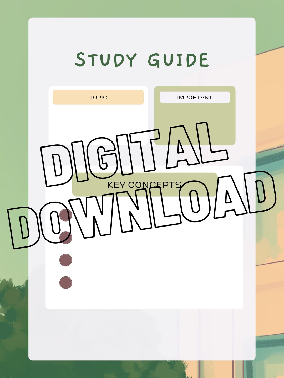Study Guide Plan - Etsy