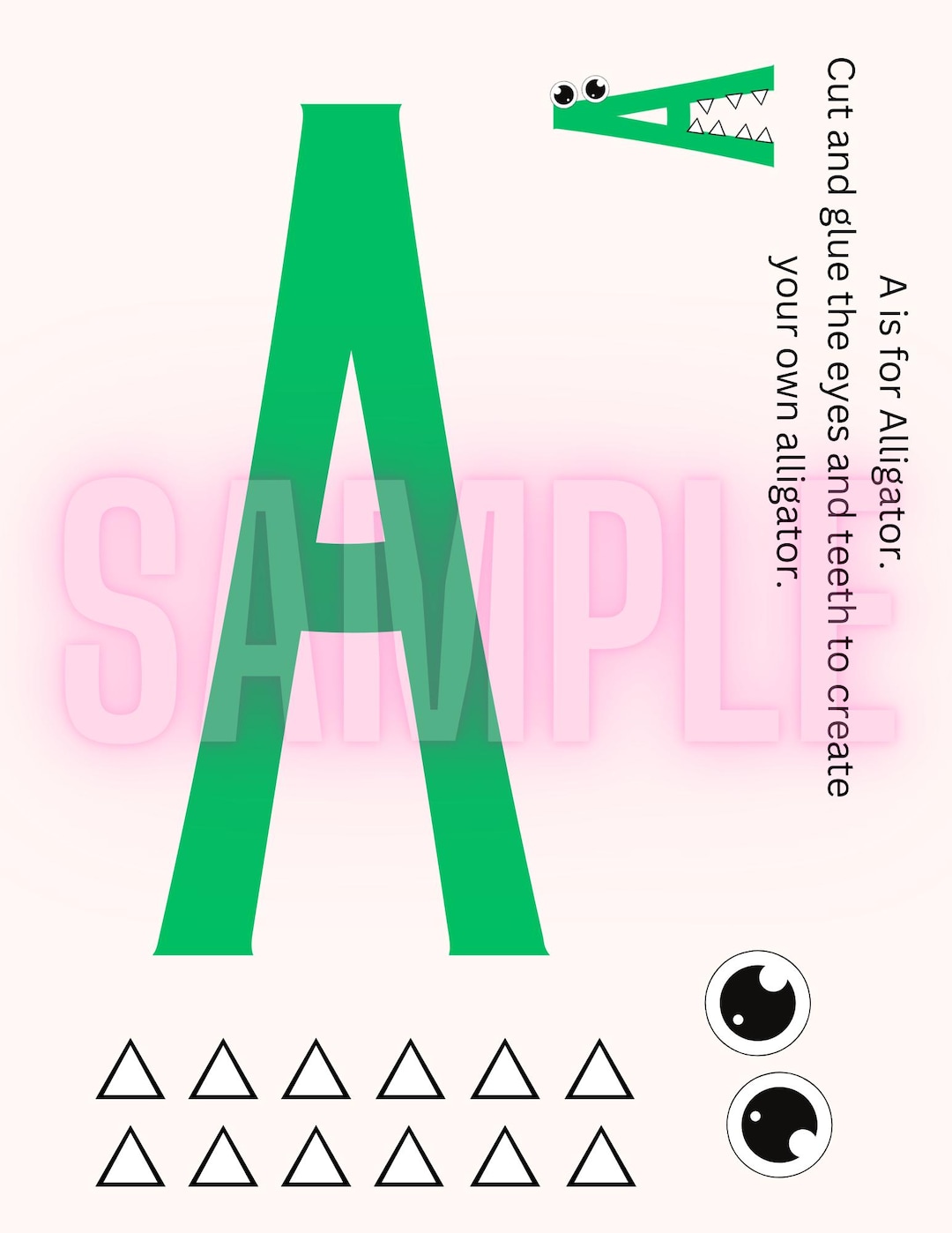 Letter A for Alligator - Etsy