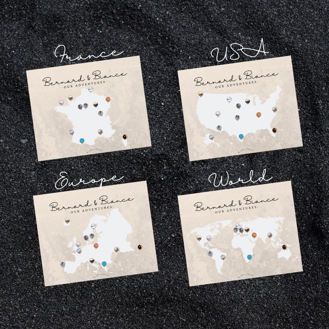 Printable Travel Map (USA, Europe, France, World) for Your Personal ...