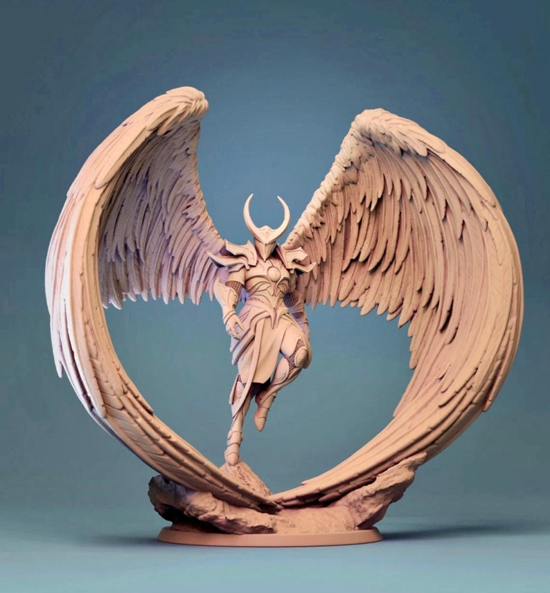 Fallen Angel Premium Dnd Miniature Mini Archangel Celestial - Etsy