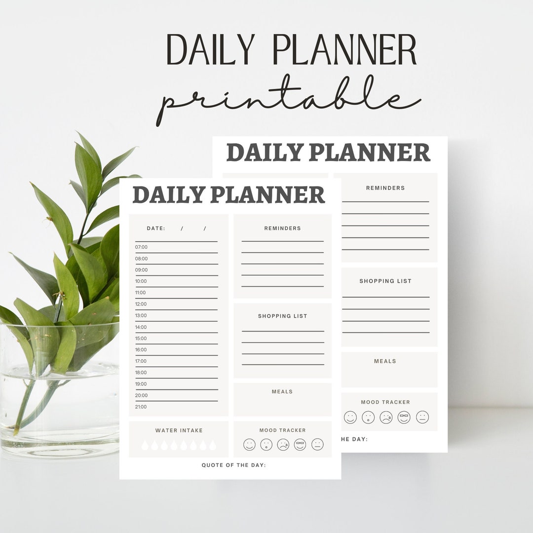 Daily Planner, Daily Planner Printable, Daily Planner 2023, Daily ...