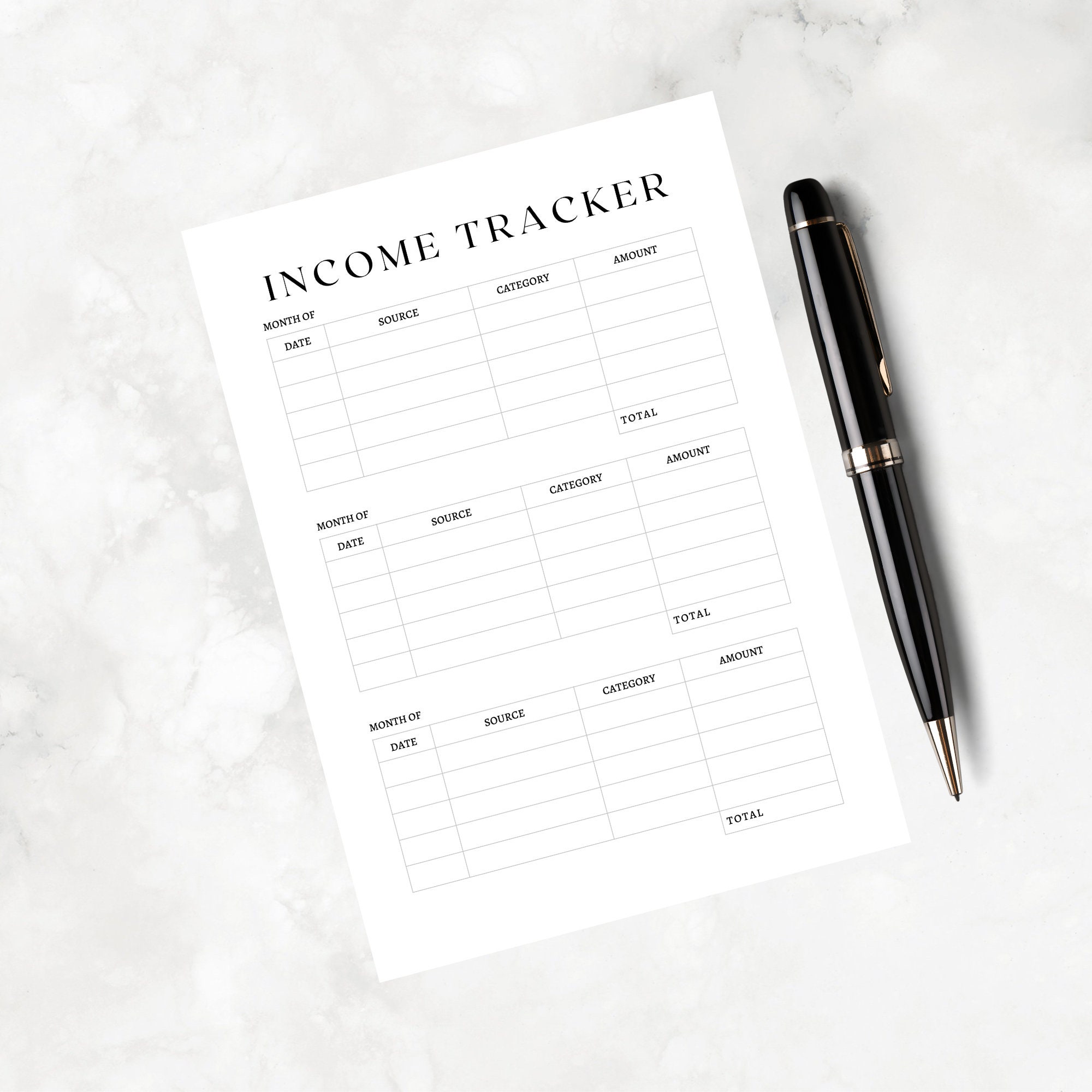 Income Tracker, Income Printable Tracker, Income Tracker PDF, Financial ...