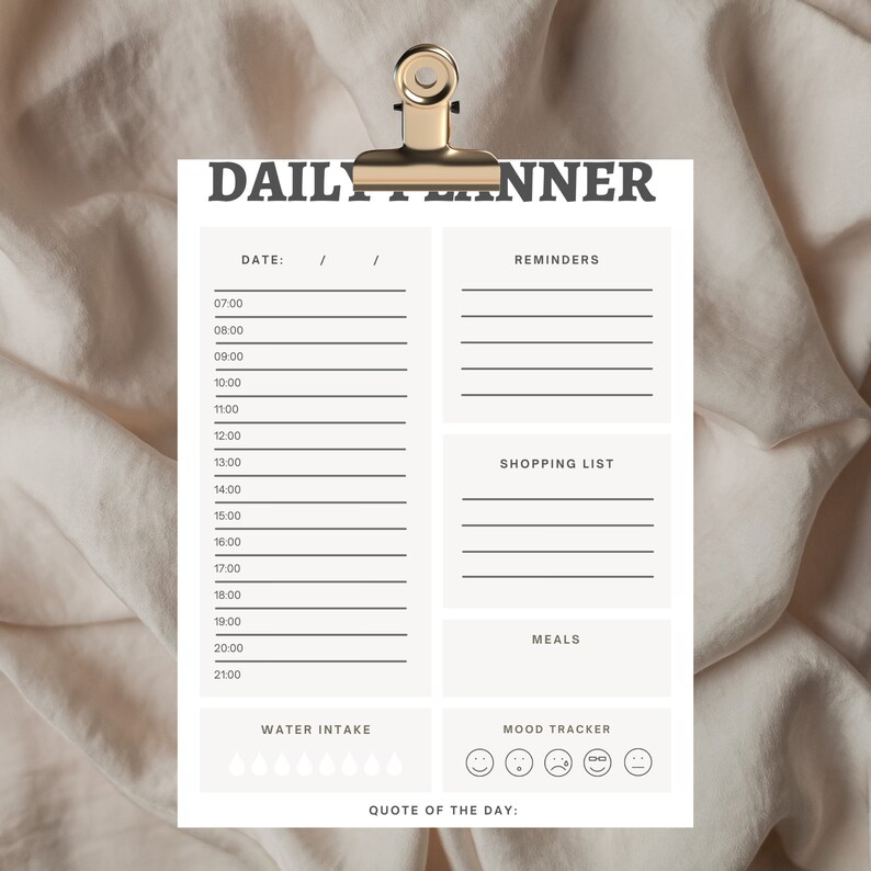 Daily Planner, Daily Planner Printable, Daily Planner 2023, Daily ...