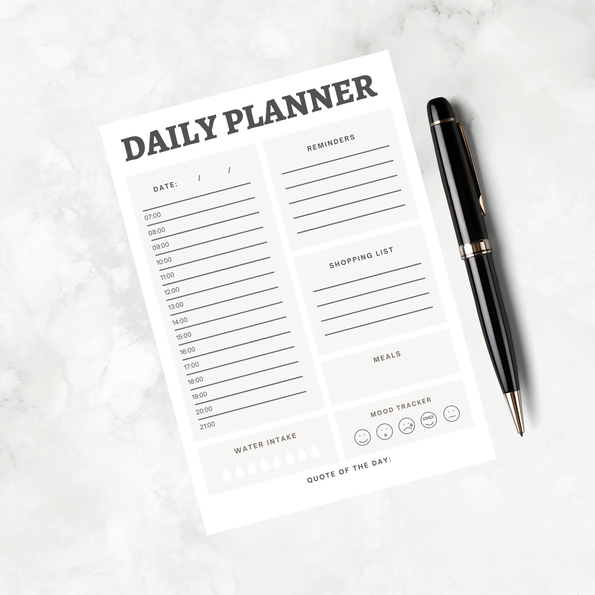 Daily Planner, Daily Planner Printable, Daily Planner 2023, Daily ...