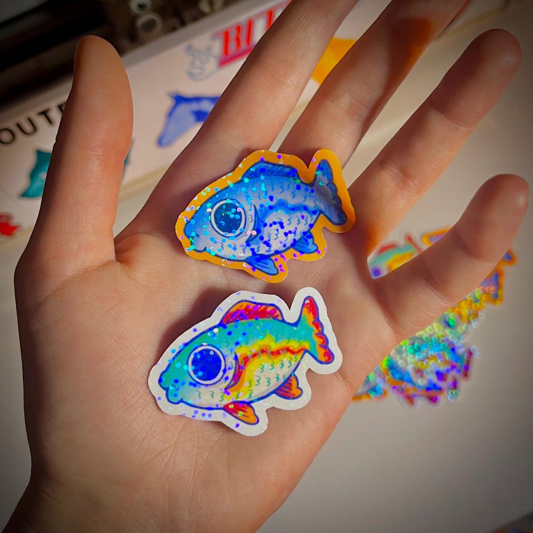 Cute Sticker Pack / Cute Fish Sticker / 2-8 / 100% Waterproof - Etsy