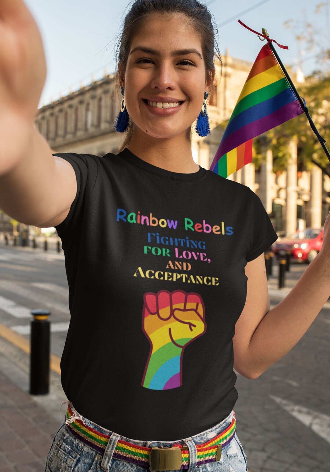 Rainbow Rebels LGBTQ Pride Month T-shirt Fighting for Love and ...