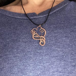 Copper Wire Wrapped Heart Pendant, Wire Wrapped Heart, Heart Jewelry - Etsy