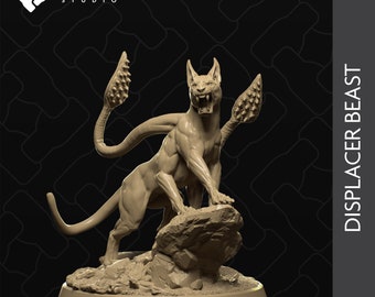 Displacer Beast Kitten Miniature Model for D&D Dungeons and Dragons ...