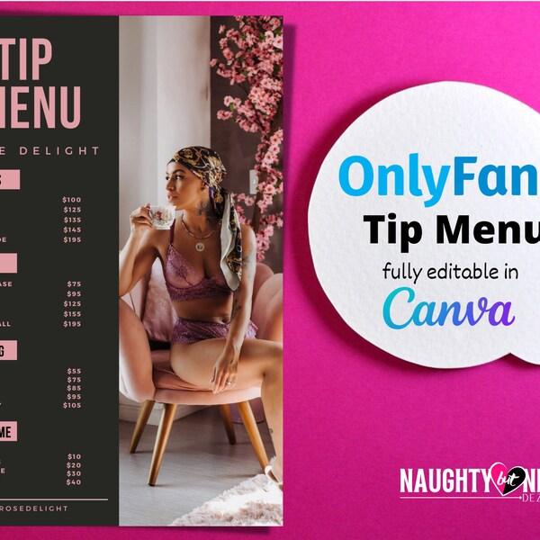 Sexy Tip Menus - Etsy
