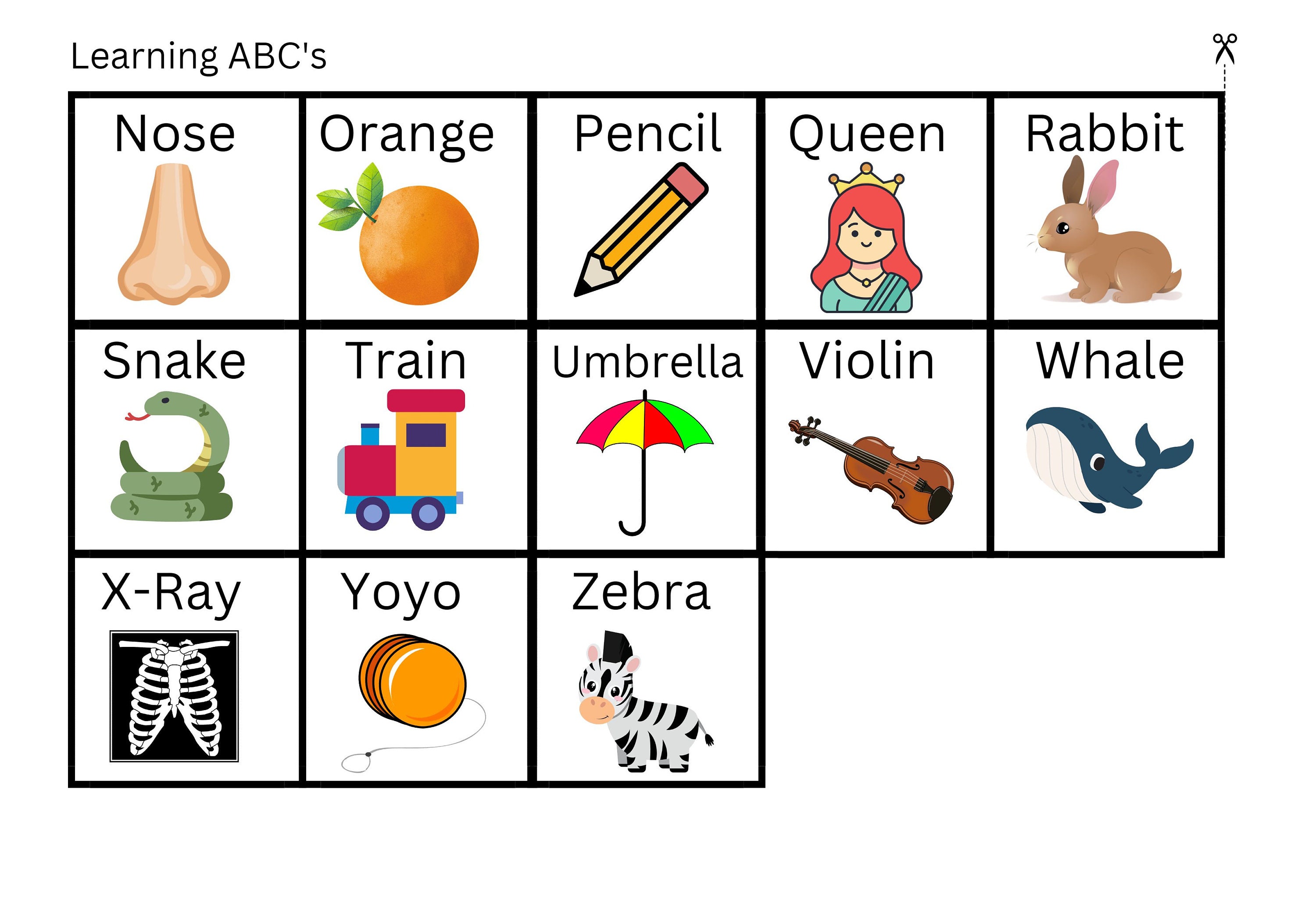 Learning Abc's, Kids Learning, ABC, Easy Learning, Printable ...