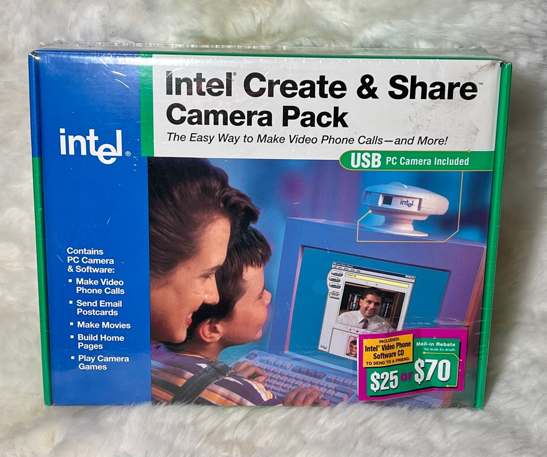 Vintage Intel Computer Camera Pack NEW - Etsy