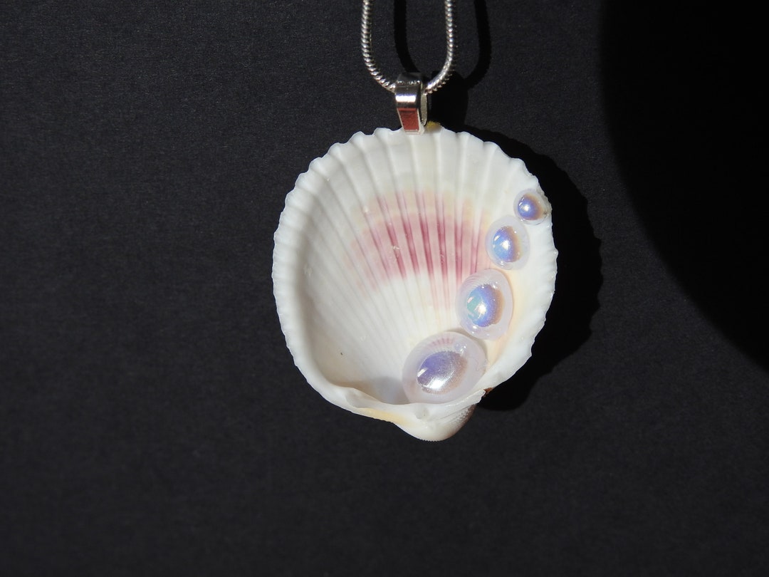 Seashell Pearl Pendant Seashell Pearl Necklace Chain - Etsy