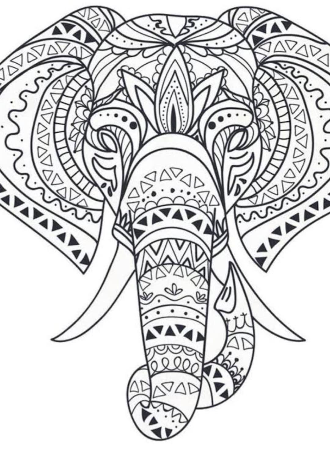 Geometric Elephant Design - Etsy