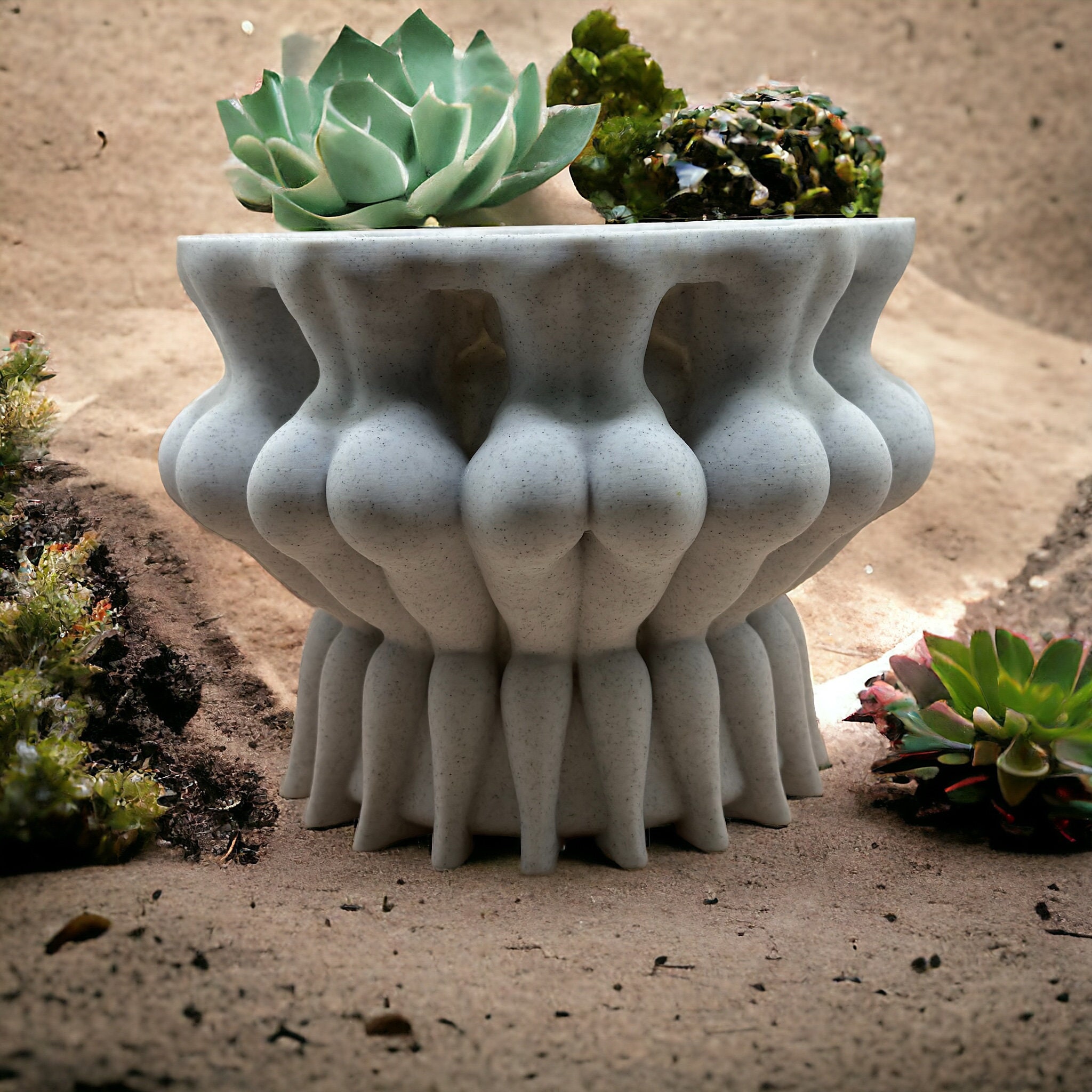 Curvy Goddess Planter With Drainage - Handcrafted 3D Printed Plant Pot ...