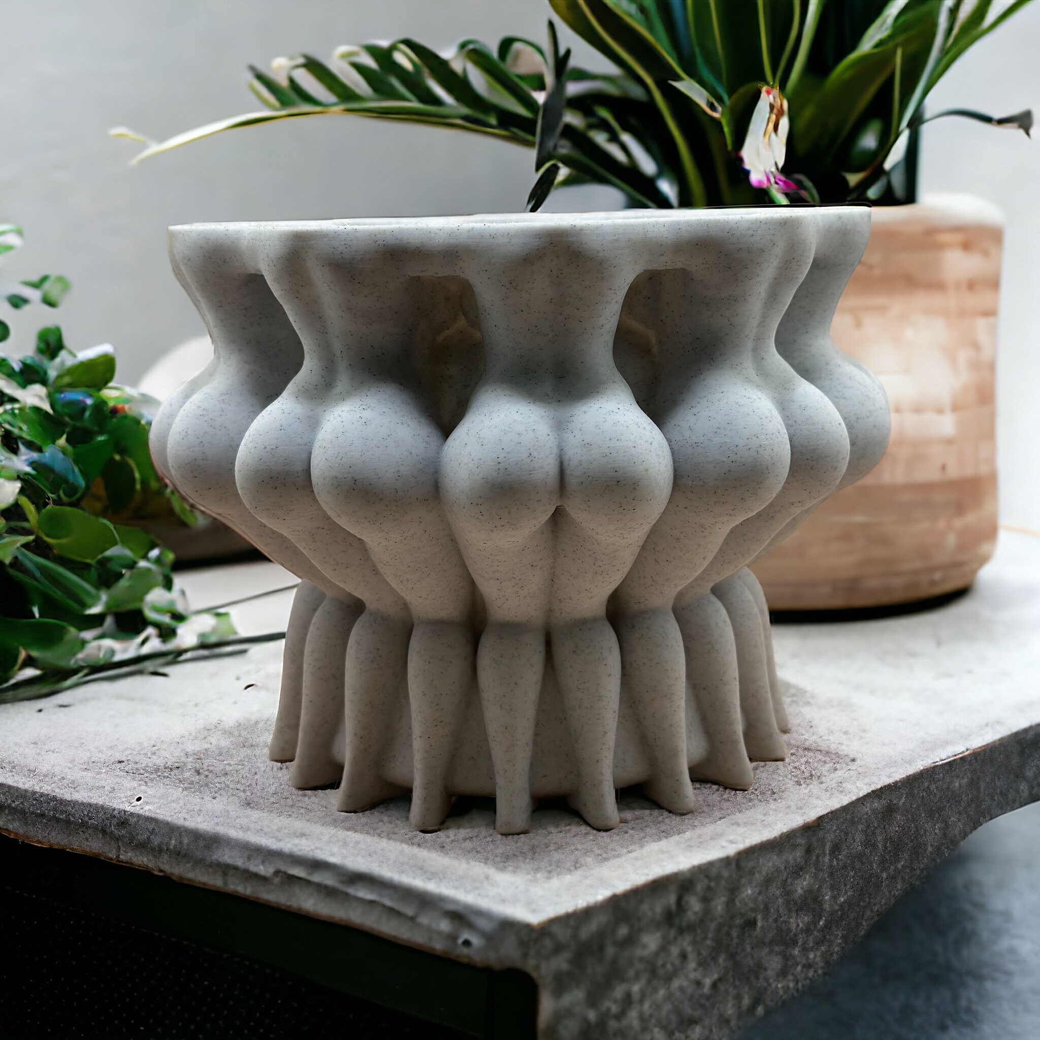 Curvy Goddess Planter With Drainage - Handcrafted 3D Printed Plant Pot ...