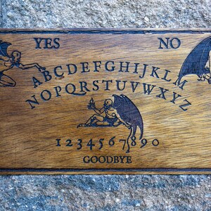 Cursed Wood Spirit Board Devils Ouija Board Engraved Talking Board ...