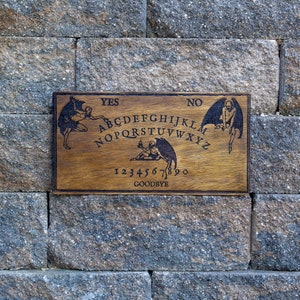 Cursed Wood Spirit Board Devils Ouija Board Engraved Talking Board ...