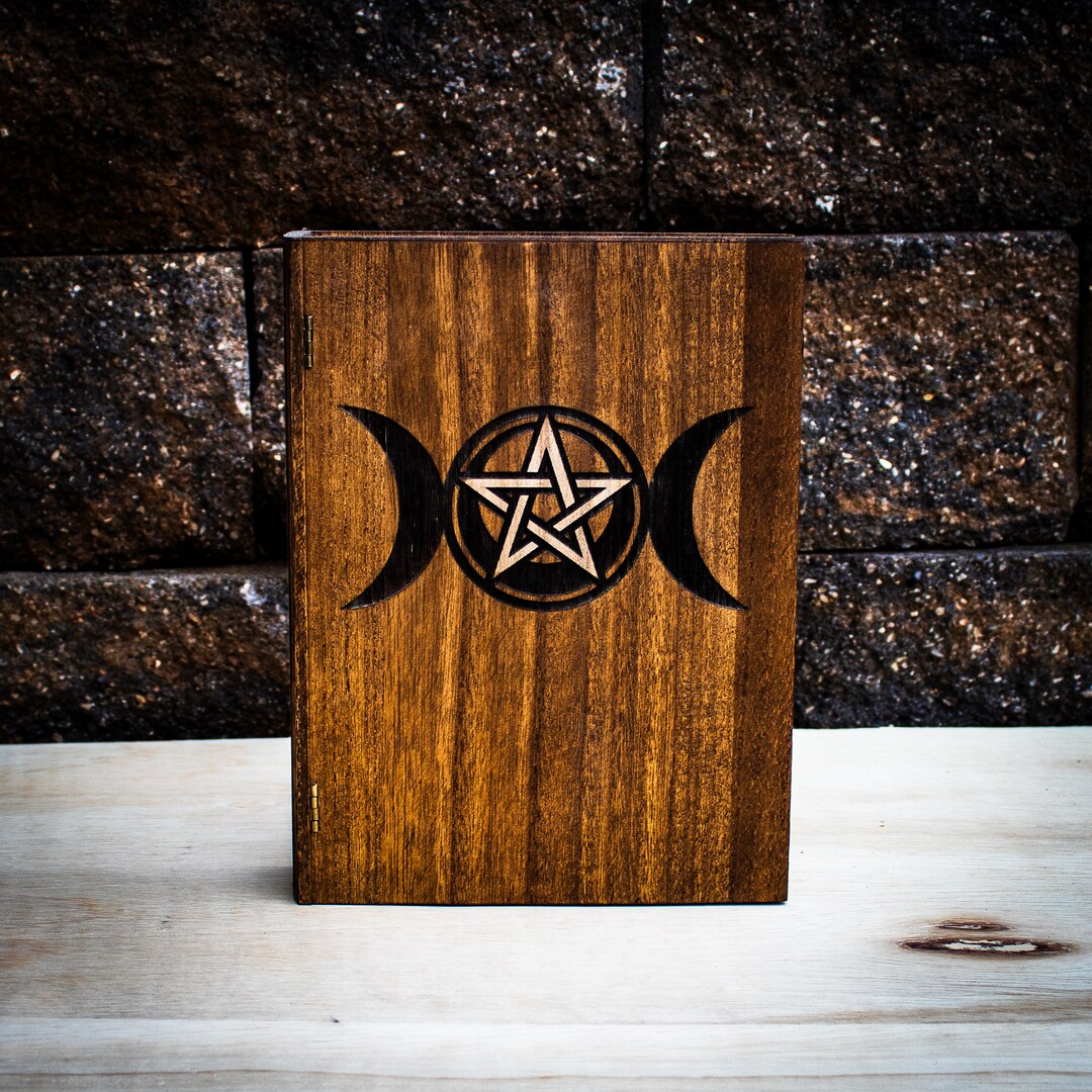 Witches Book Wooden Box Handmade Gift for a Witch Box for Spellbook ...