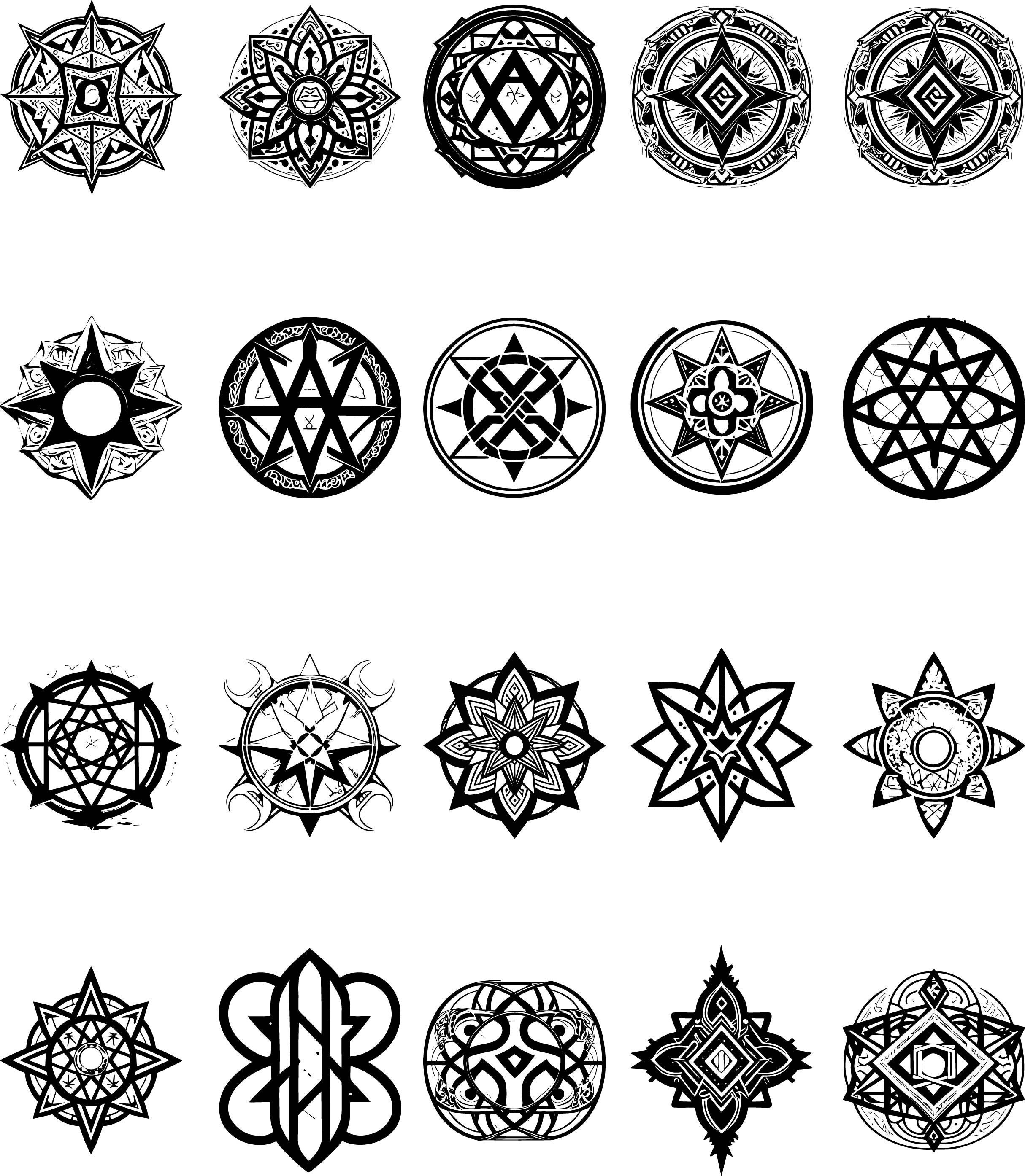 Esoteric Symbols 20 Pack - Digital Images - PNG Abstract Esoteric Clip ...