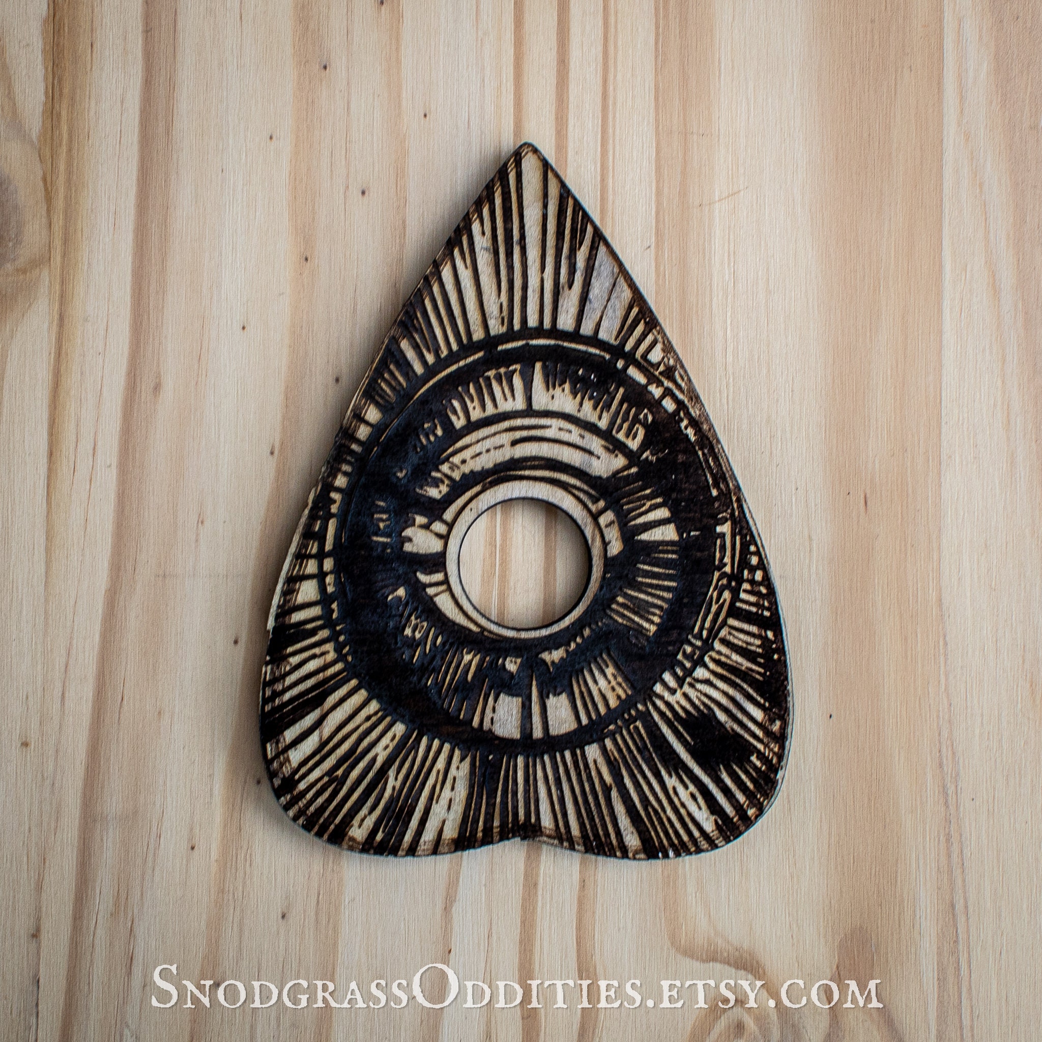 Planchette Engraved Wood Ouija Board Planchette Solid - Etsy