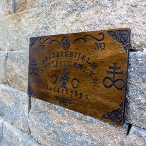 Cursed Wood Spirit Board - Satanic Ouija Board - Engraved Talking Board ...