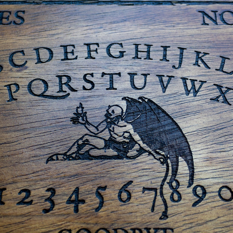 Cursed Wood Spirit Board Devils Ouija Board Engraved Talking Board ...
