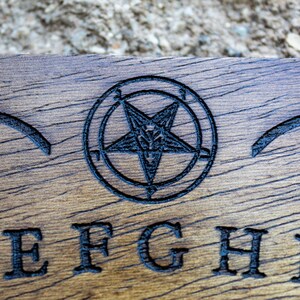 Cursed Wood Spirit Board - Satanic Ouija Board - Engraved Talking Board ...