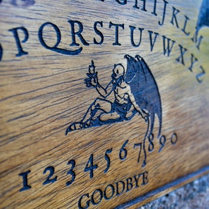 Cursed Wood Spirit Board Devils Ouija Board Engraved Talking Board ...