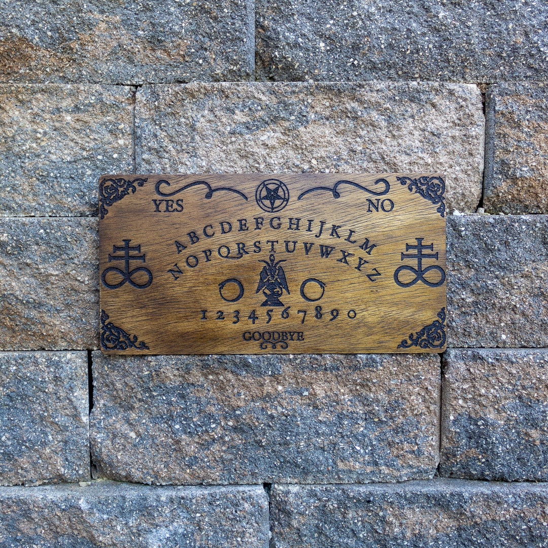 Cursed Wood Spirit Board - Satanic Ouija Board - Engraved Talking Board ...