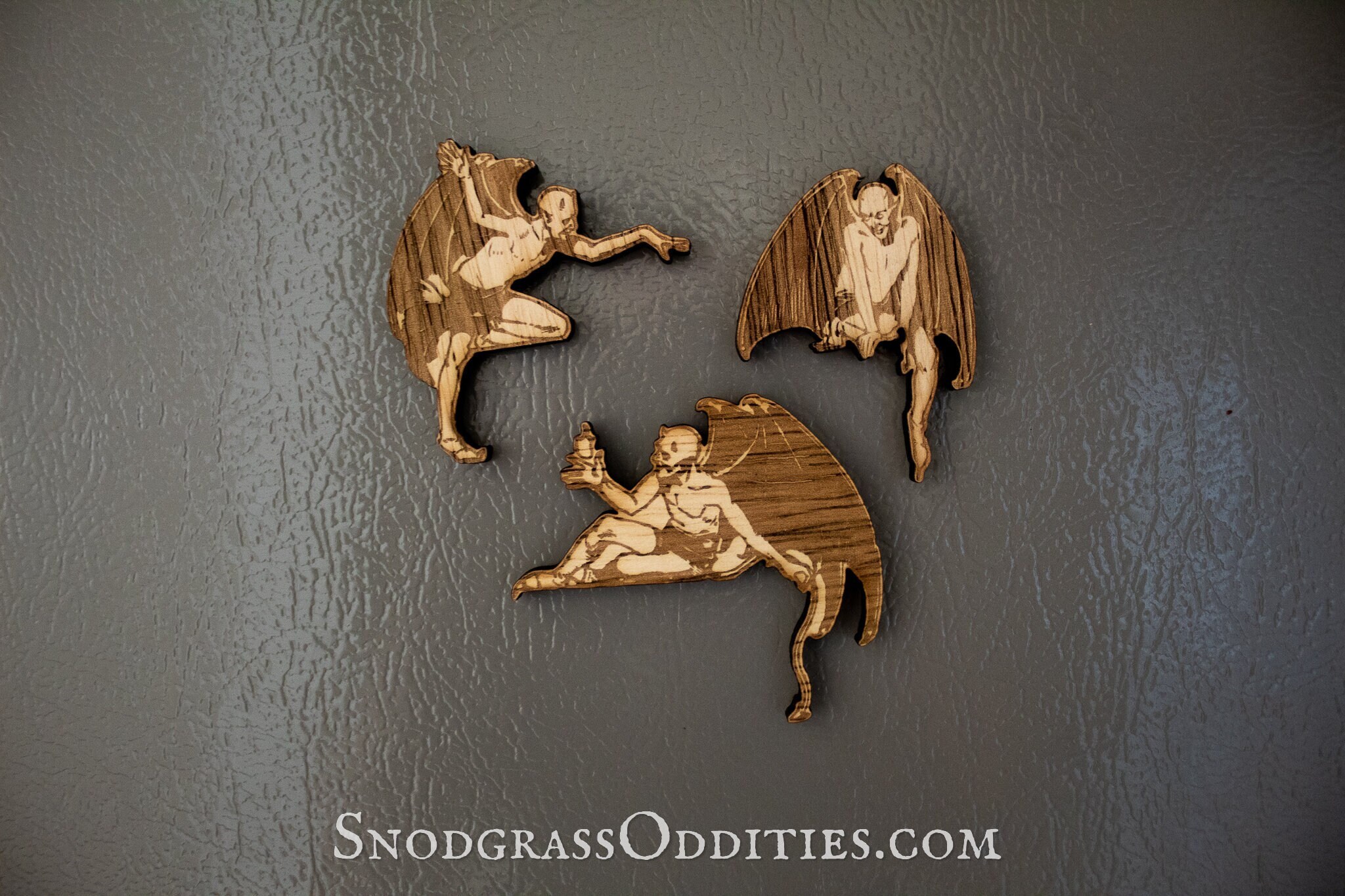 Devil Magnets - Demons Magnet Set - Gothic Refrigerator Decoration - Etsy